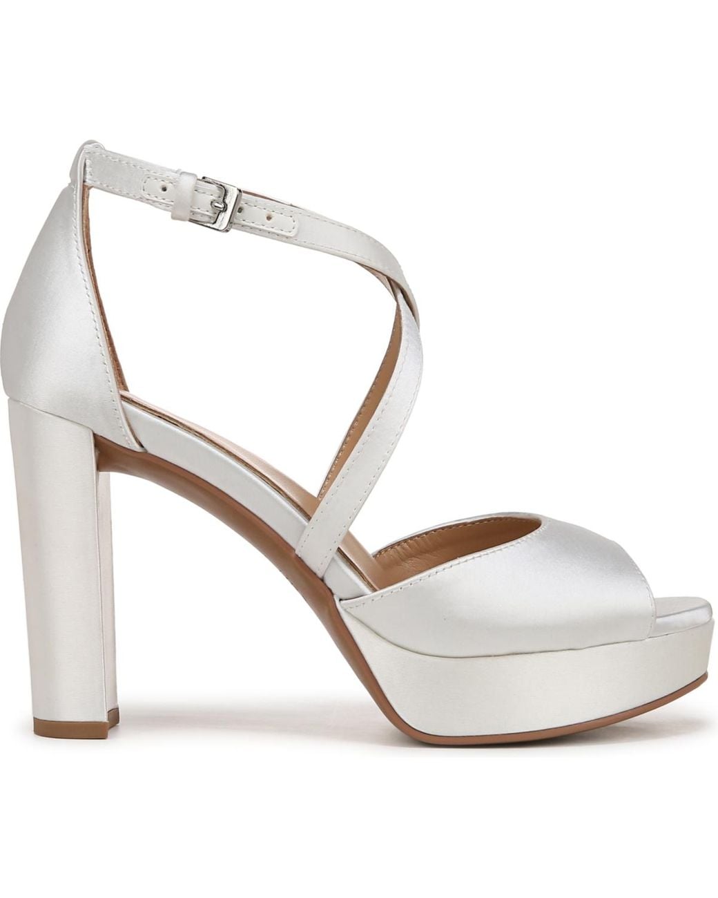 Naturalizer Melody Platform Peep Toe Dress Sandals in Metallic | Lyst