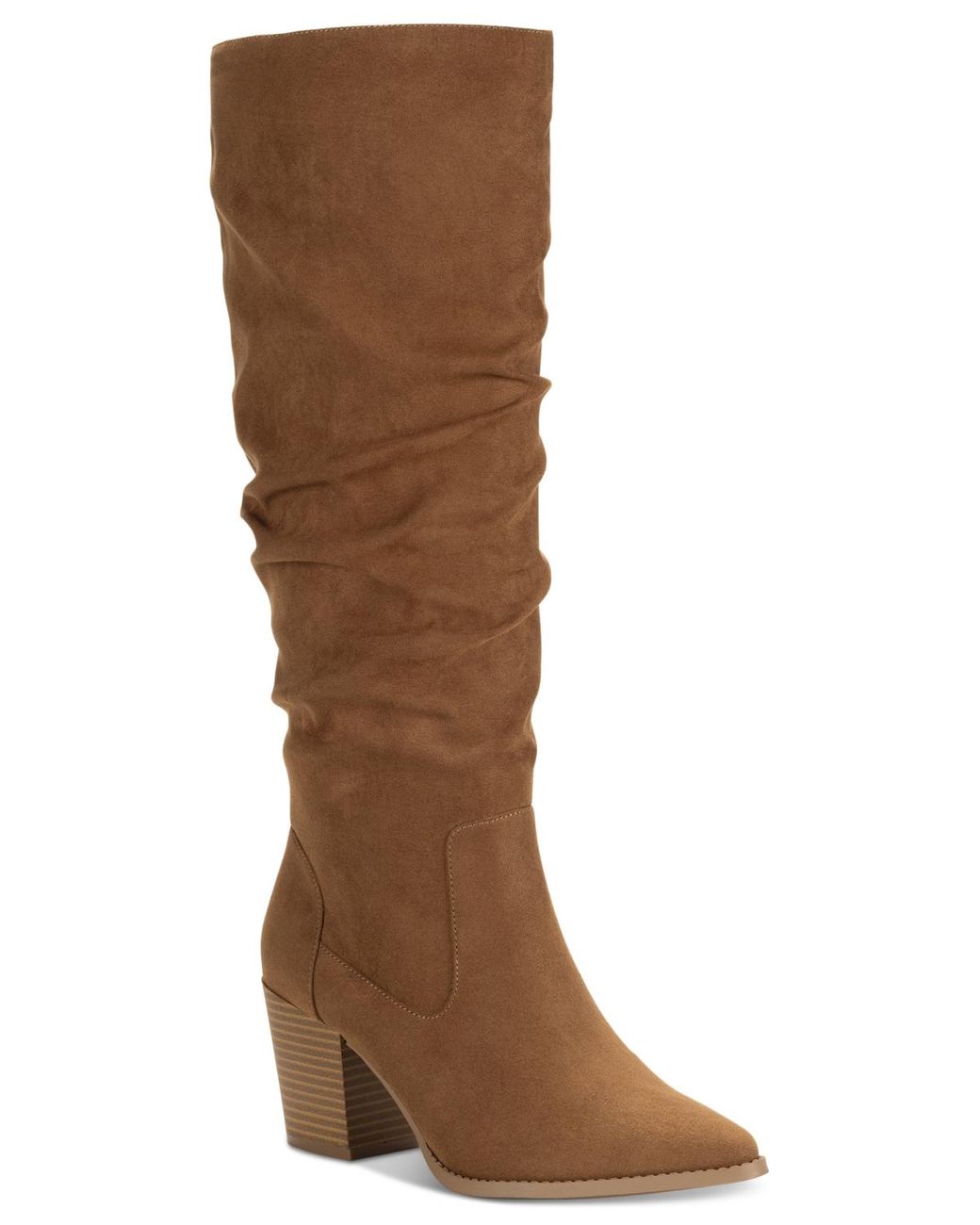 Sun & Stone Sun + Stone Elviss Slouch Knee High Dress Boots in Brown | Lyst