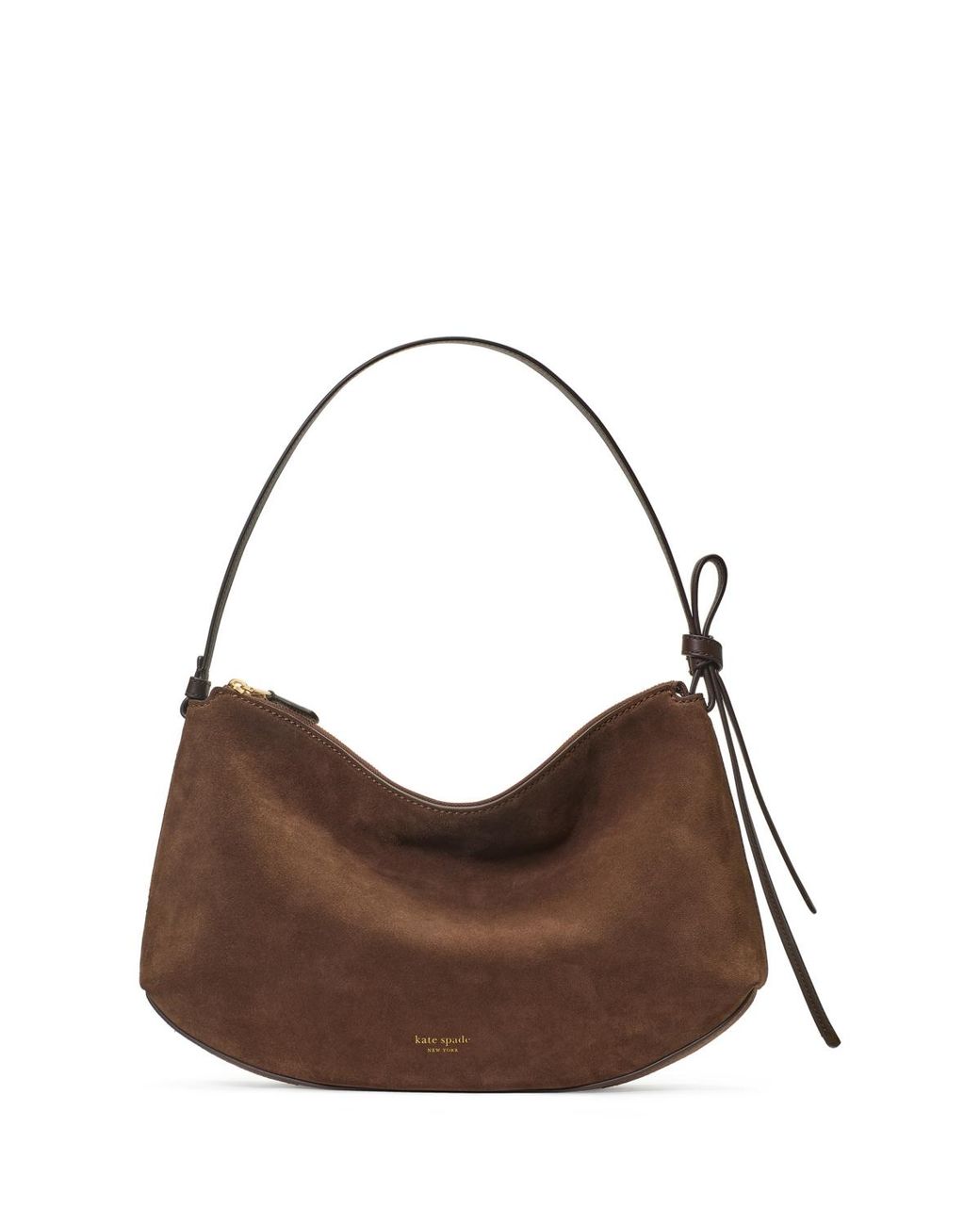 Kate Spade Loop Suede Large Shoulder Bag in Brown | Lyst