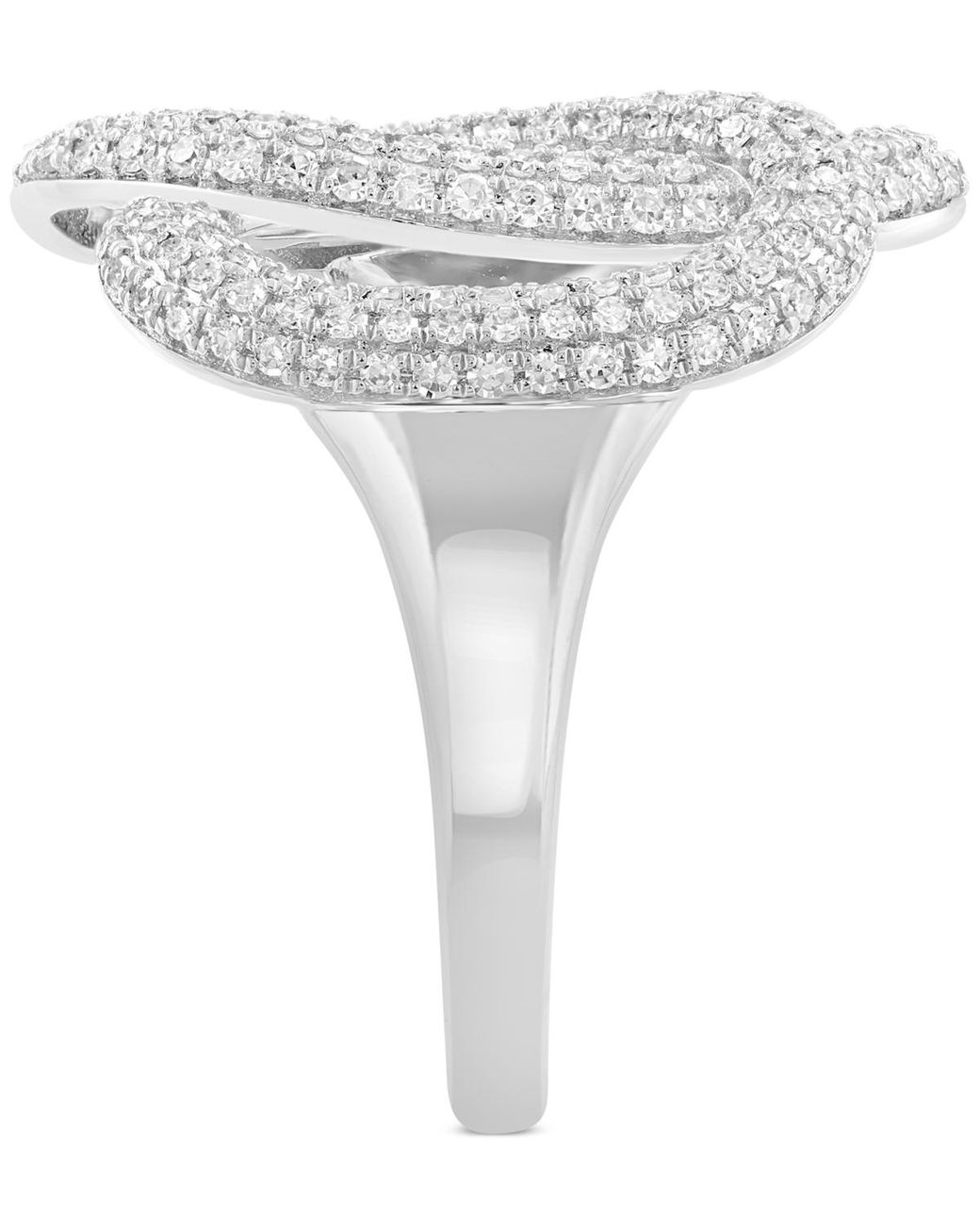 Effy Effy Diamond Pave Interlocking Oval Circle Ring (5/8 Ct. T.w. in ...
