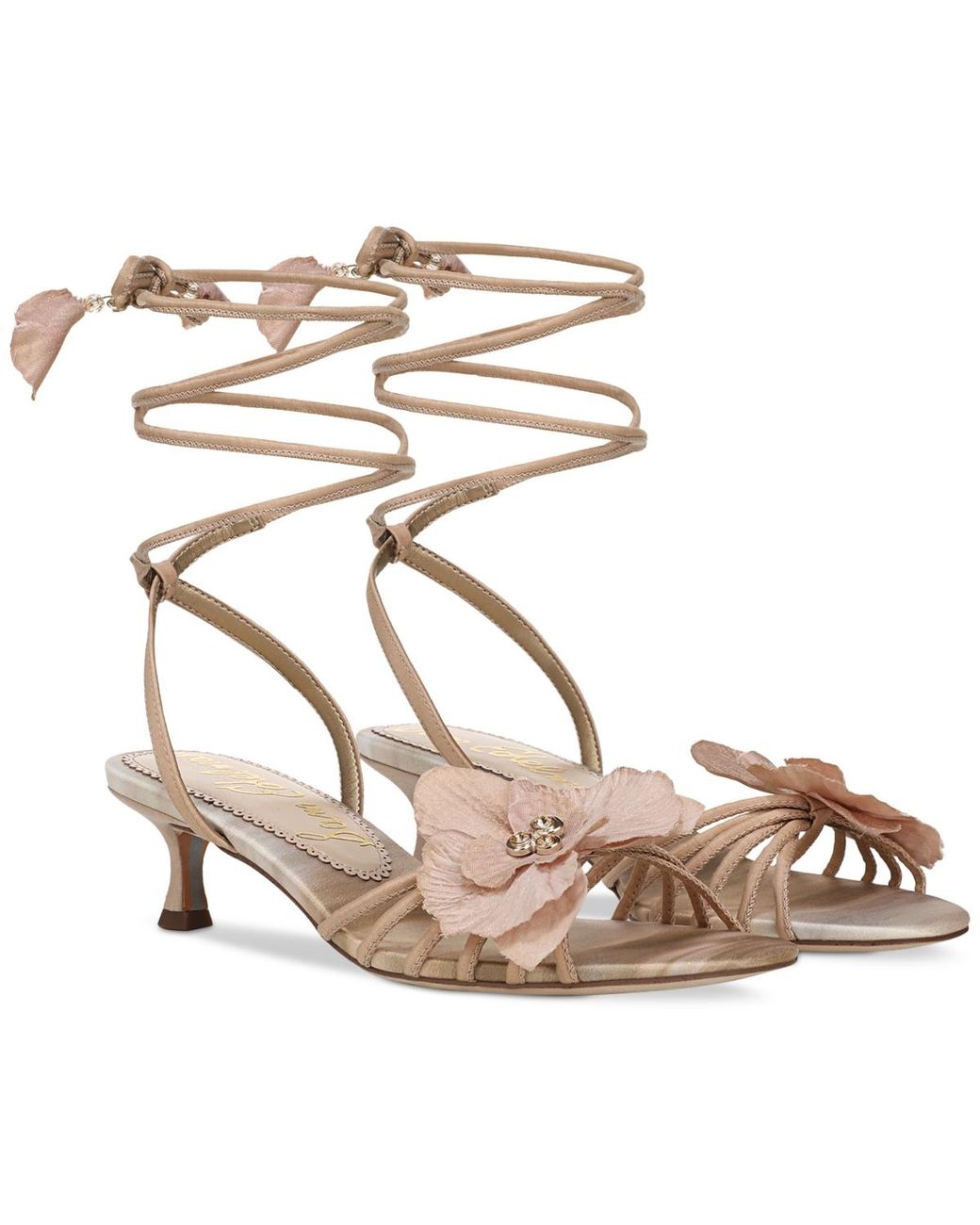 Sam Edelman Carla Strappy Dress Heels in Metallic | Lyst