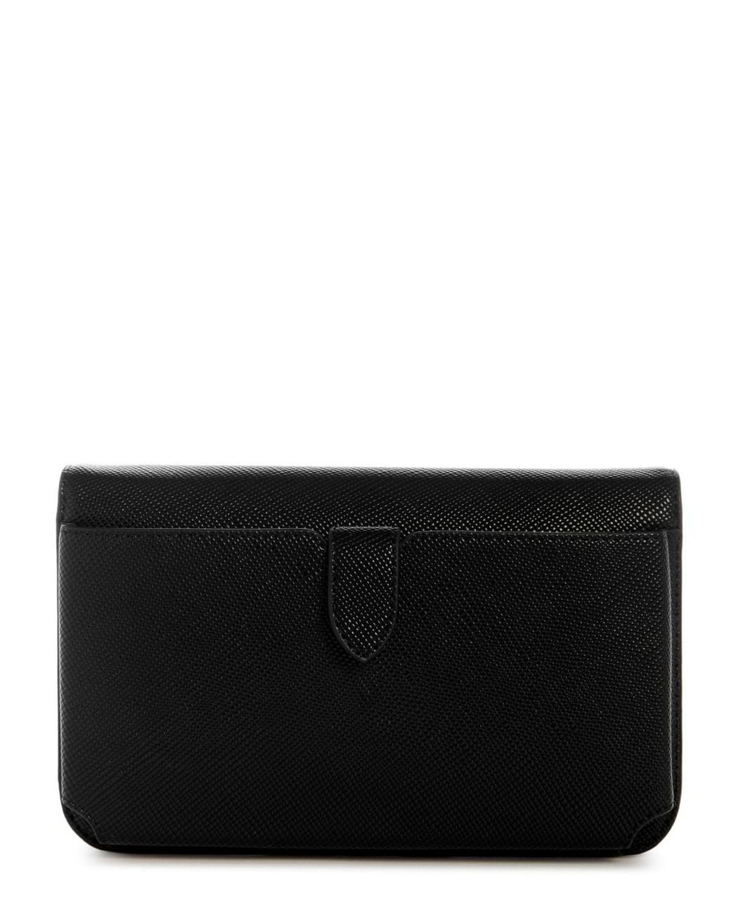 Guess Noelle Ii Crossbody Flap Organizer in Black | Lyst
