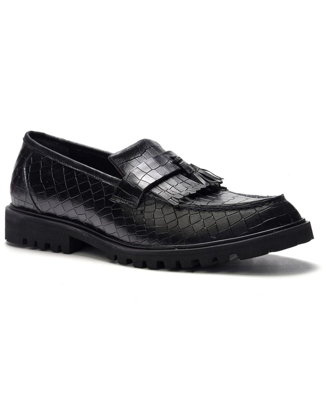A. Veer Anthony Veer Dante Tassel Loafers in Black for Men | Lyst