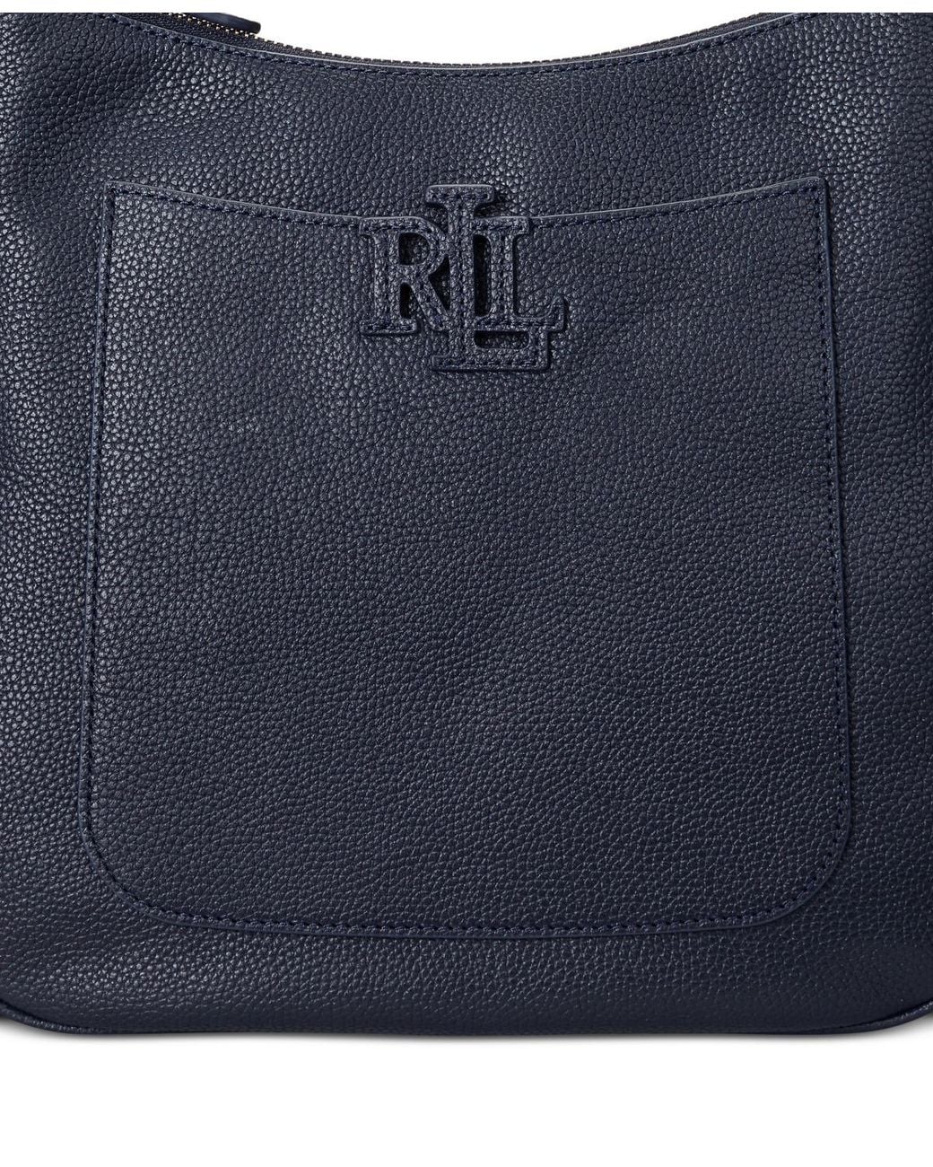 Ralph Lauren Cameryn Pebbled Leather Crossbody in Blue | Lyst