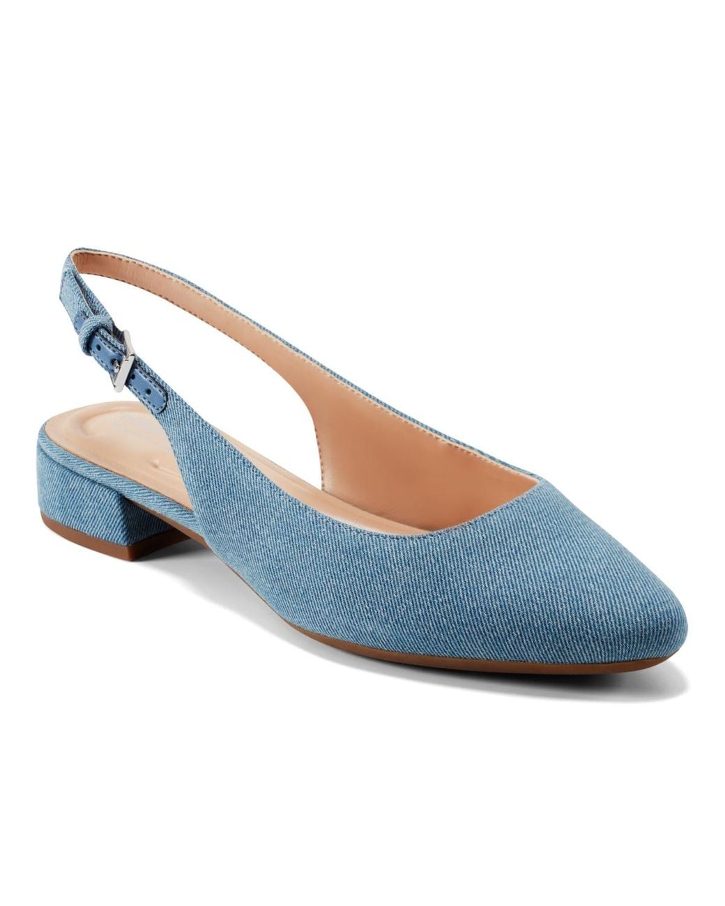 Easy Spirit Cassius Eflex Low Block Heel Slingback Pumps in Blue | Lyst