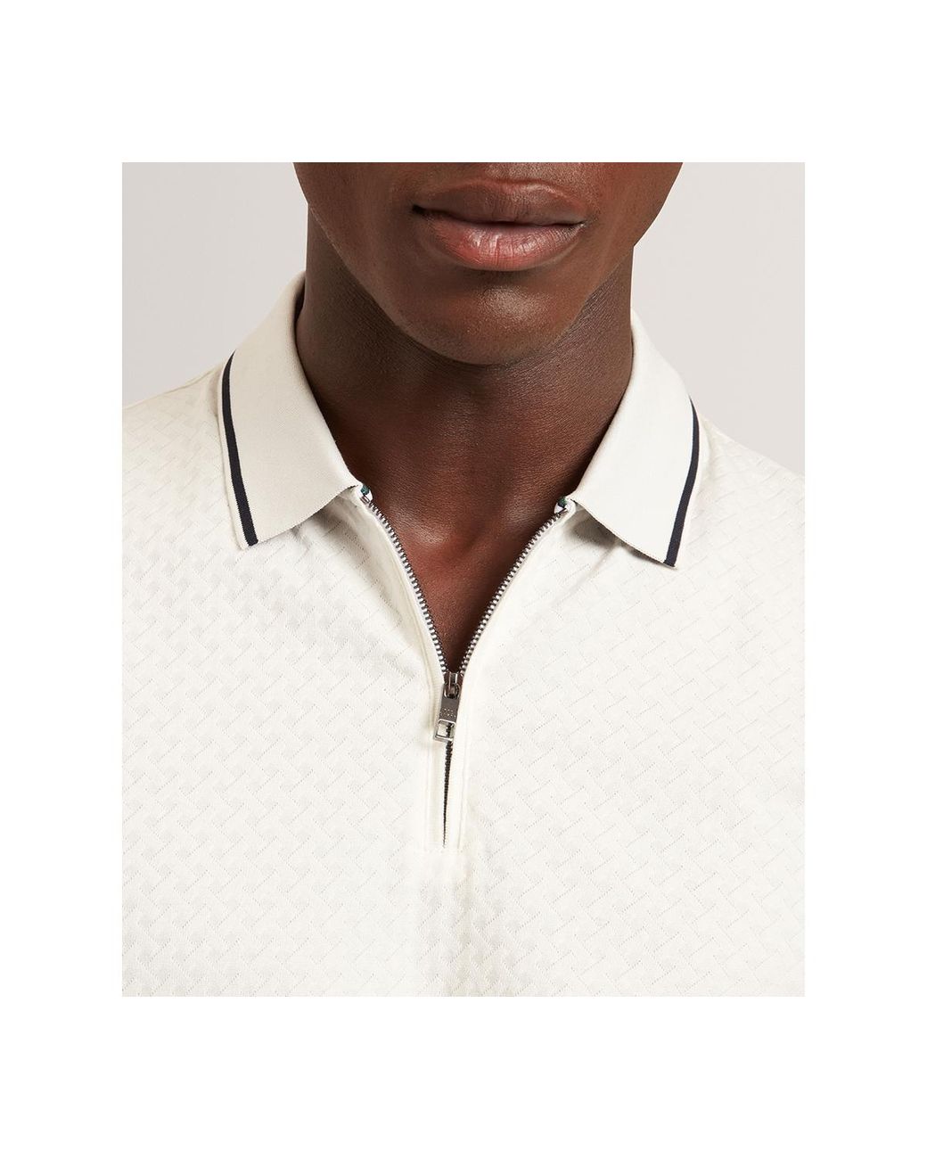 Ted Baker Cophen Short-sleeve T-stitch Polo Shirt in White for Men | Lyst