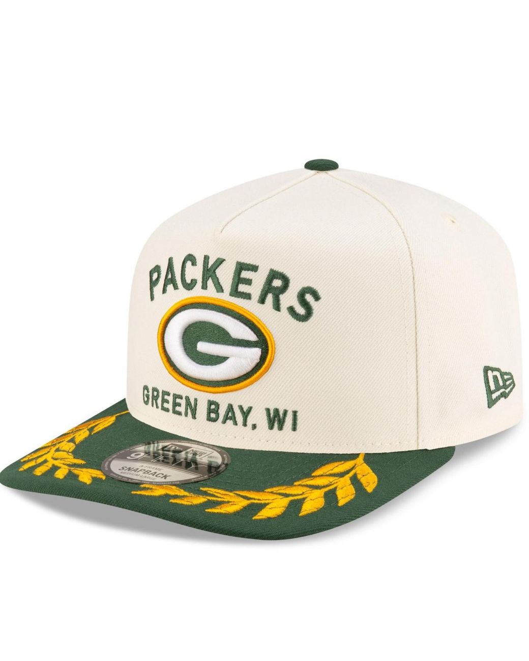 KTZ Cream/green Green Bay Packers 2025 Nfl Draft A-frame 9fifty ...