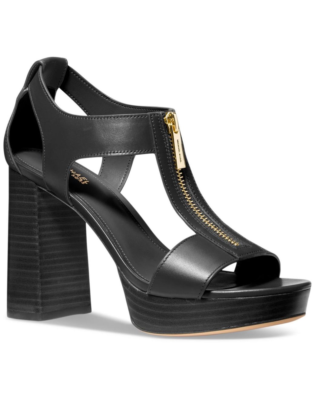 Michael Kors Michael Berkley Mid Sandals in Black | Lyst