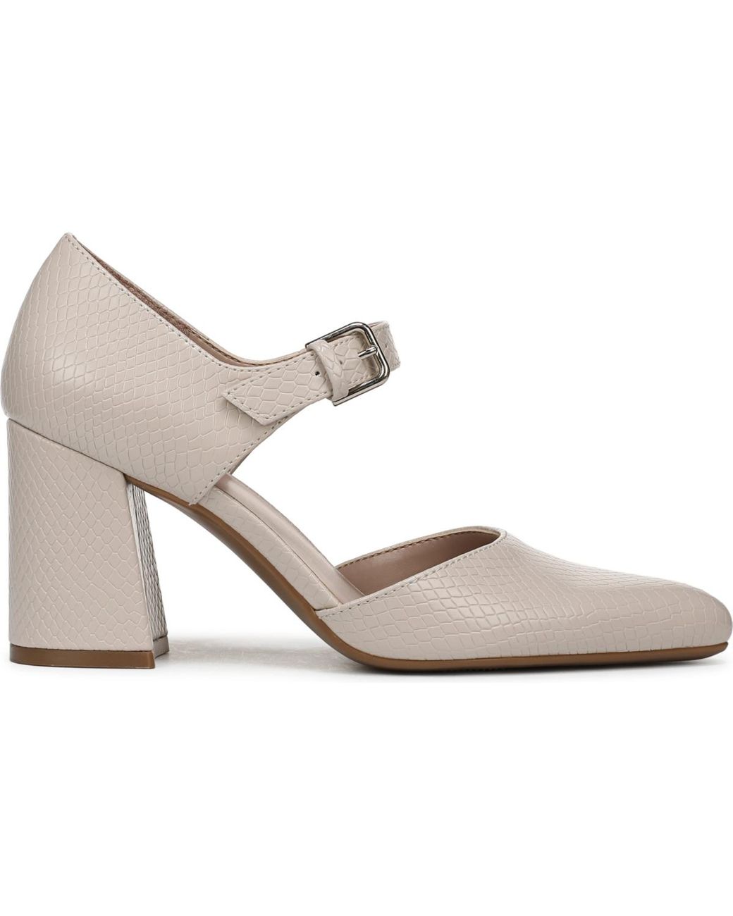 Naturalizer Pixie Mary Jane Pointed Toe Block Heel Pumps in Metallic | Lyst
