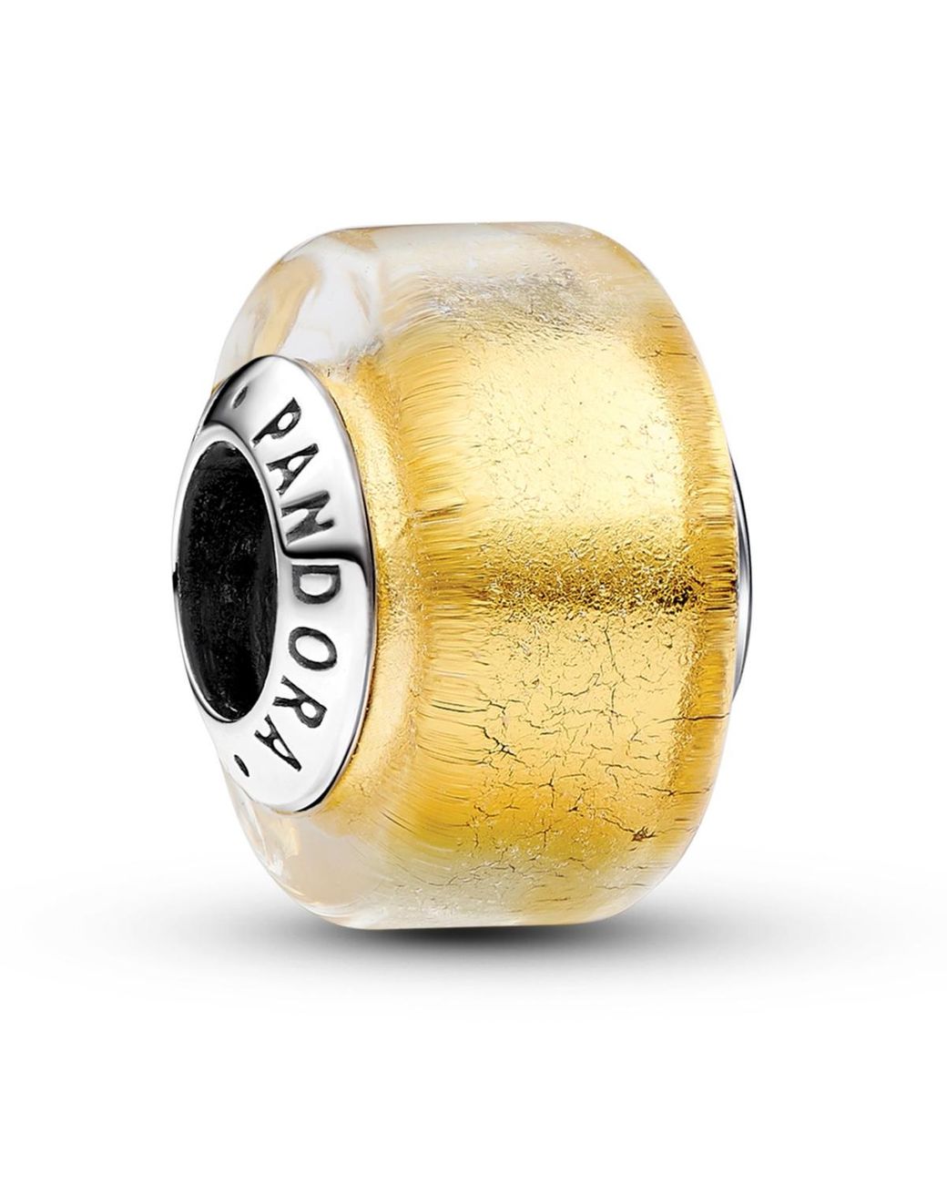 PANDORA En Mini Murano Glass Charm in Yellow | Lyst