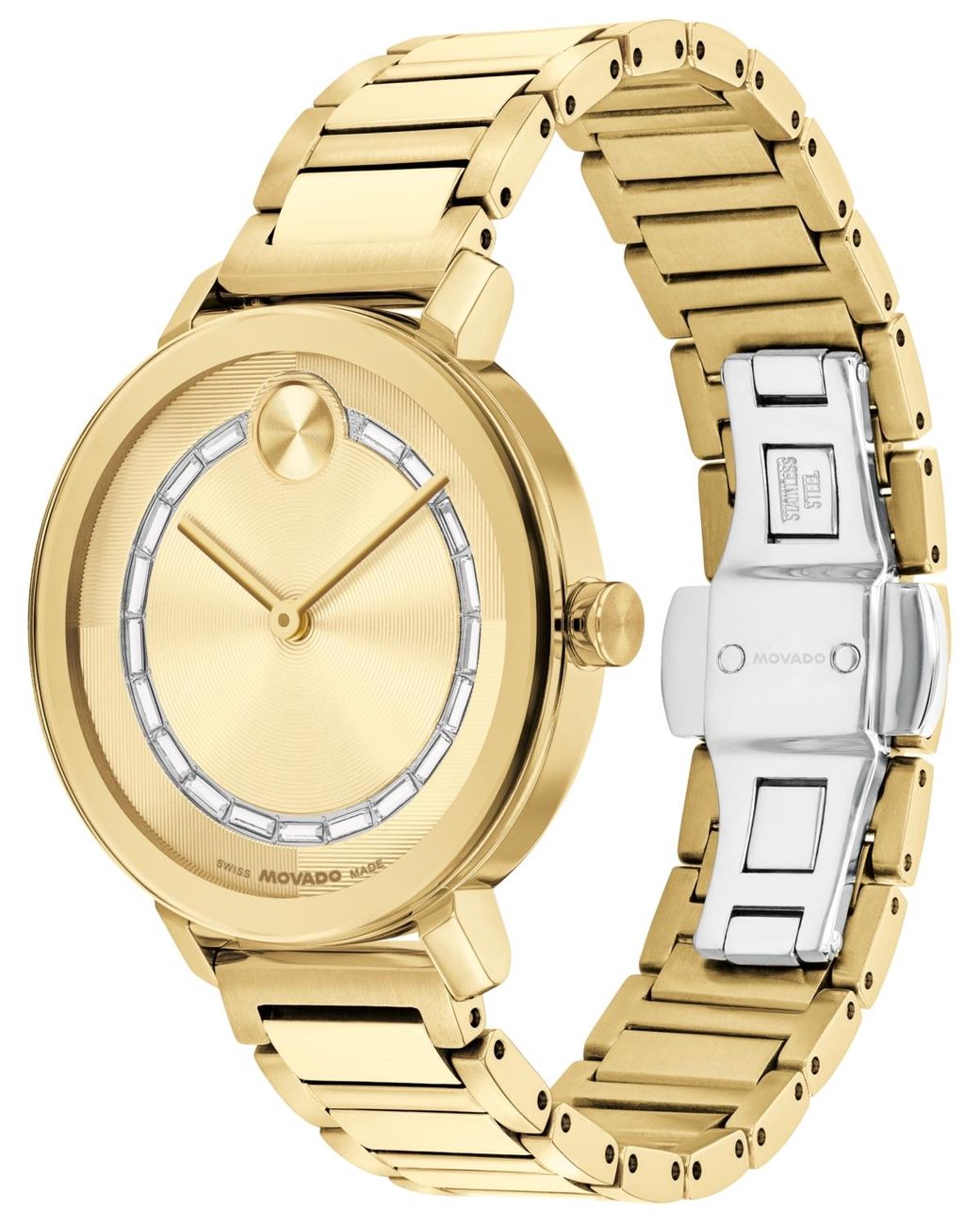 Movado Bold Evolution 2.0 Swiss Quartz Ionic Plated Light Gold Steel ...