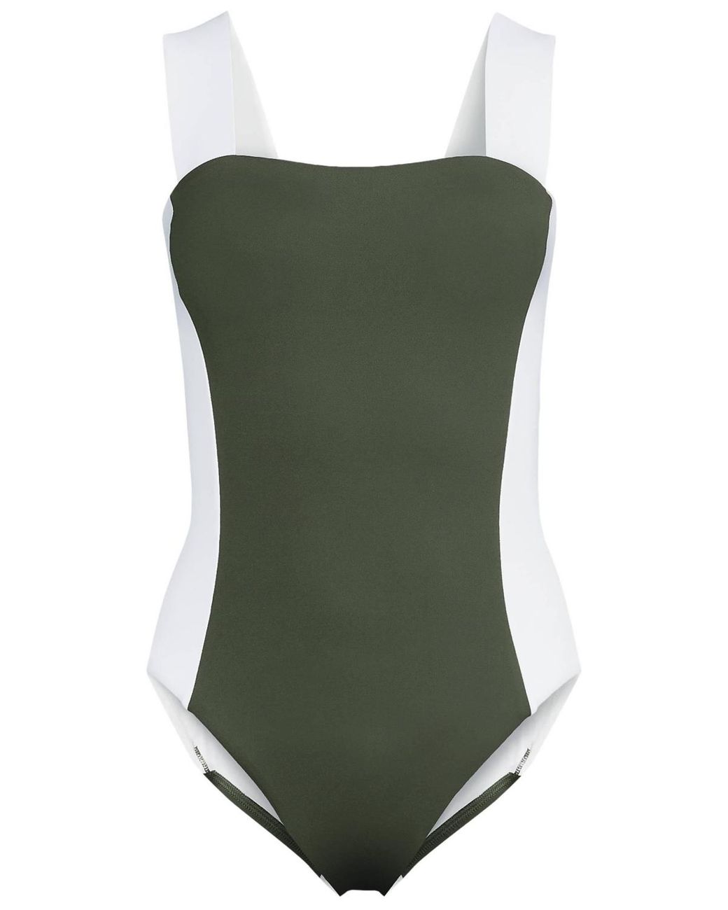 Lands' End Plus Size Square Neck High Leg One Piece Swimsuit in Green ...