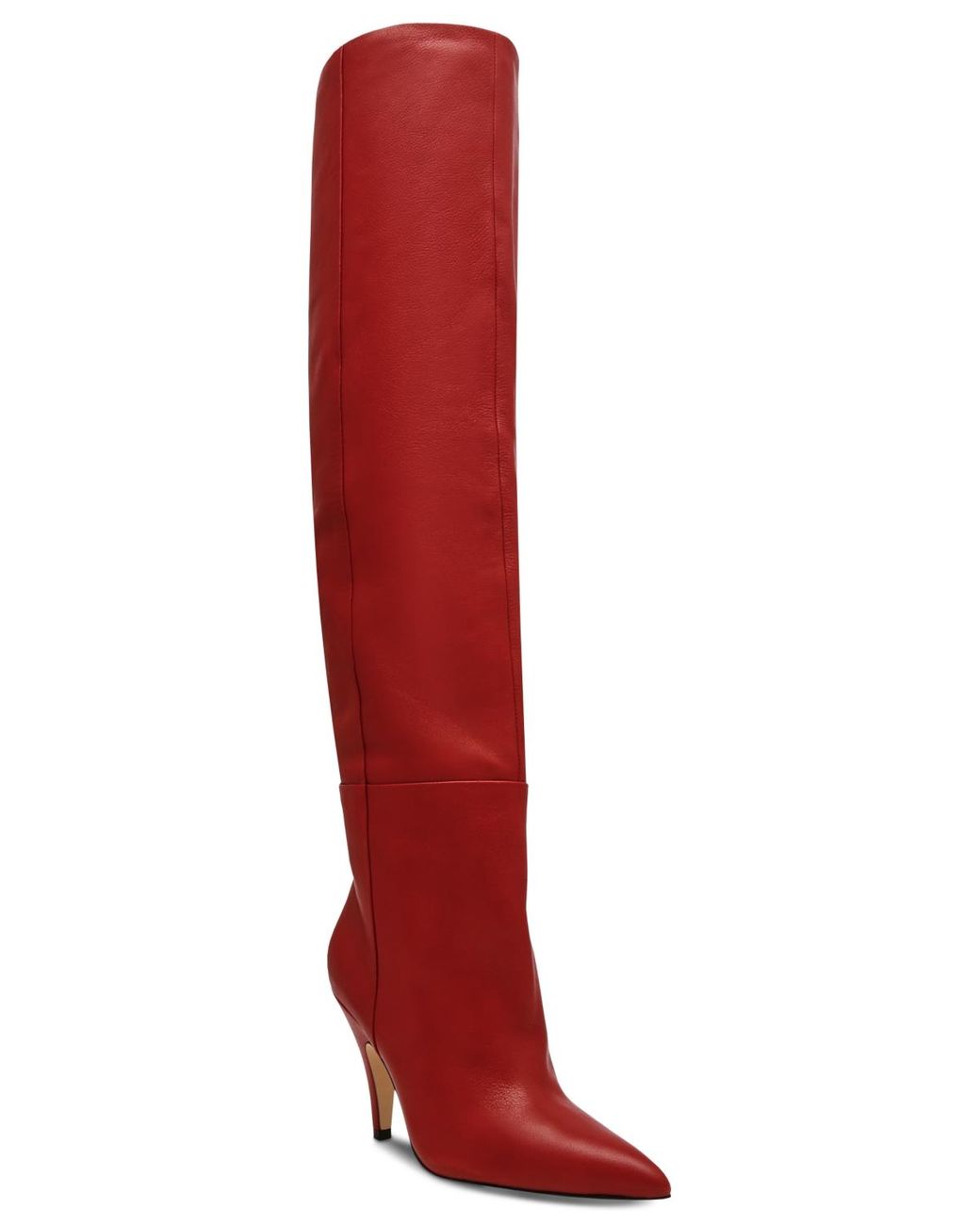 Steve Madden Bellamie Wide-calf Knee-high Slouch Dress Boots in Red | Lyst
