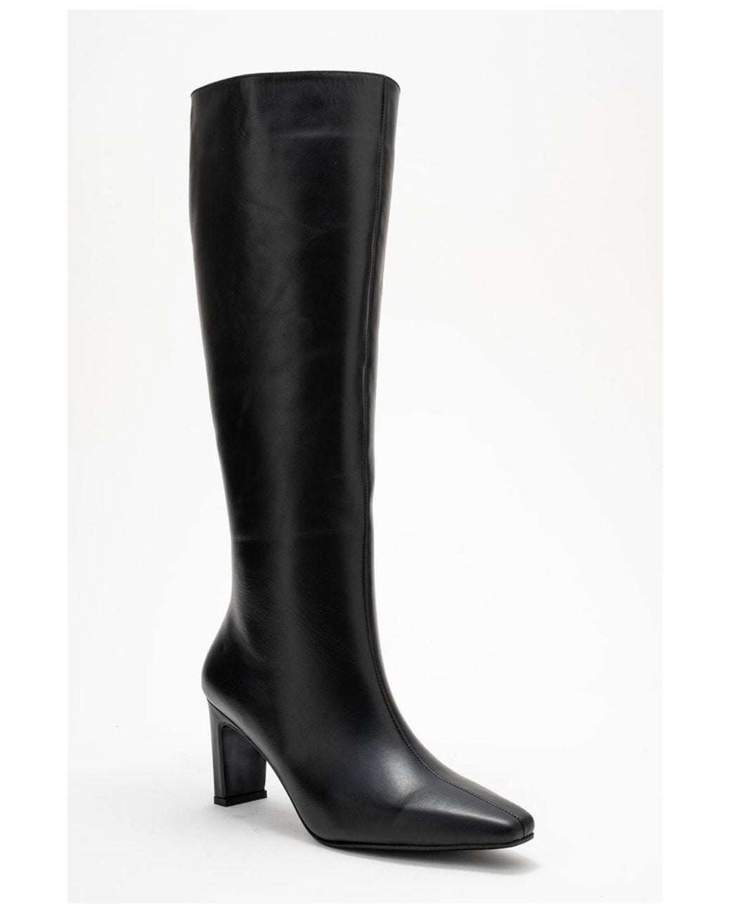 Forever & Always Shoes Velencia Leather Knee High Boot () in Black | Lyst
