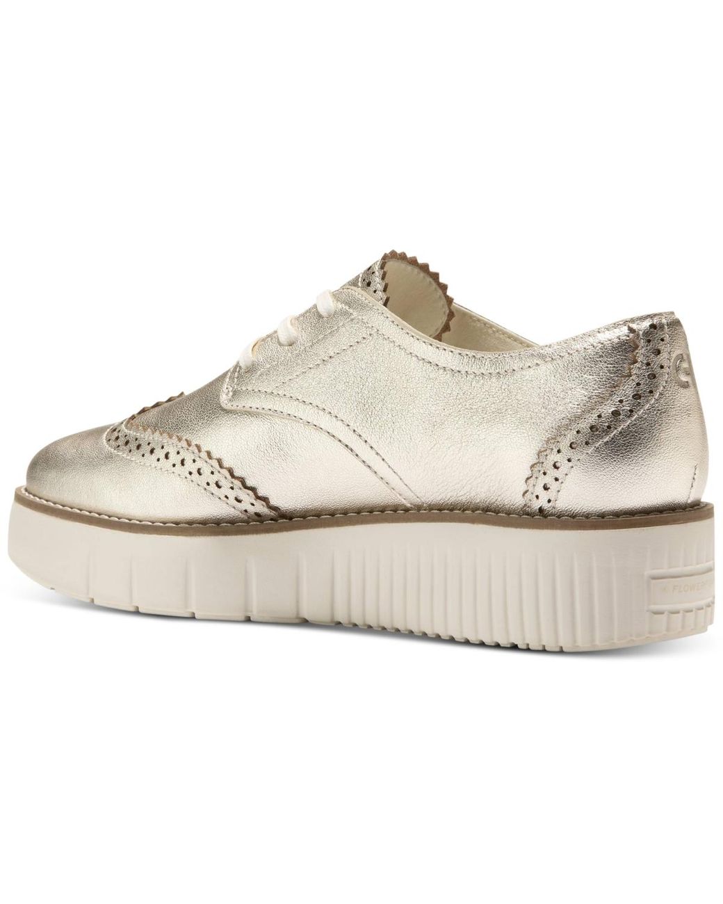 Cole Haan Grand City Platform Oxford Flats in White | Lyst