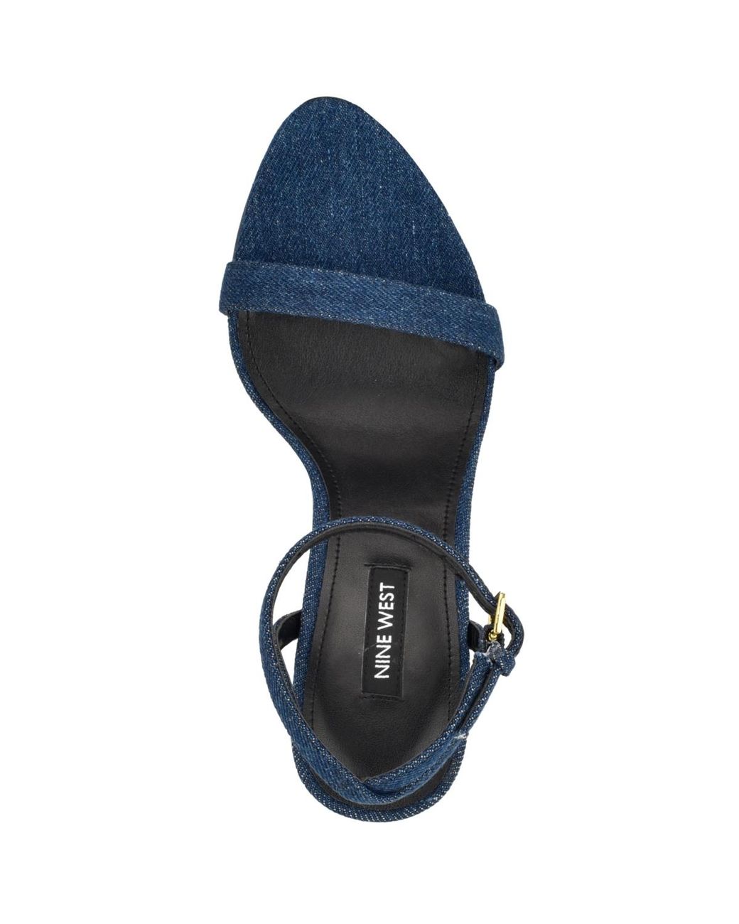 Nine West Reina Ankle Strap Stiletto Sandals in Blue | Lyst