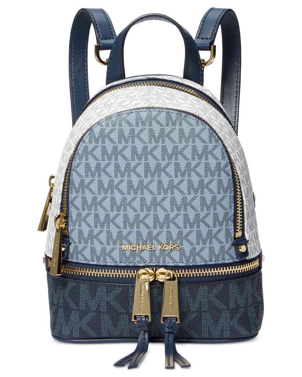 Michael Kors Michael Logo Rhea Zip Extra Small Messenger Backpack in ...