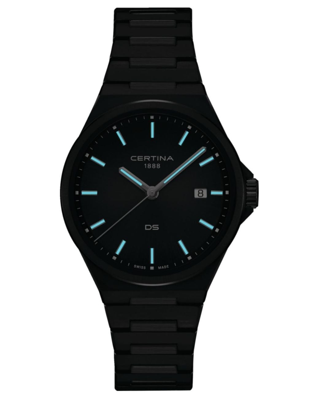 Certina Swiss Ds-7 -tone Stainless Steel Bracelet Watch 39mm in Black ...