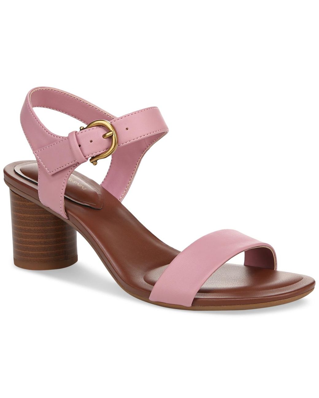 Giani Bernini Hadleyy Cylinder Stacked Heel Dress Sandals in Pink | Lyst