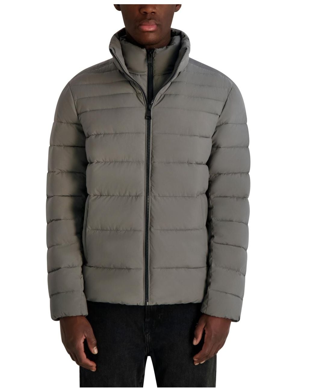 KARL LAGERFELD Mid Weight Puffer in Gray for Men | Lyst