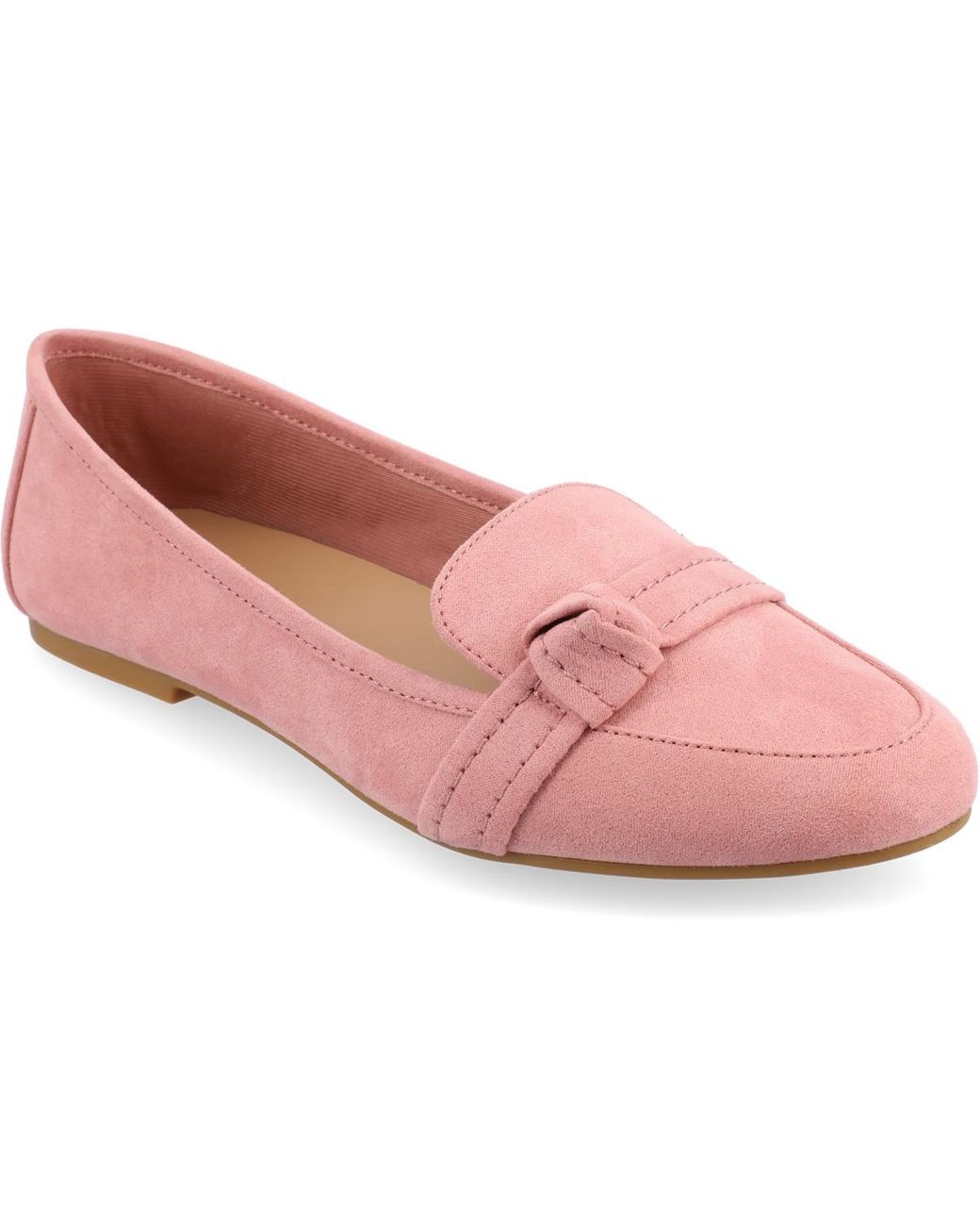 Journee Collection Marci Wide Width Slip On Flats in Pink | Lyst