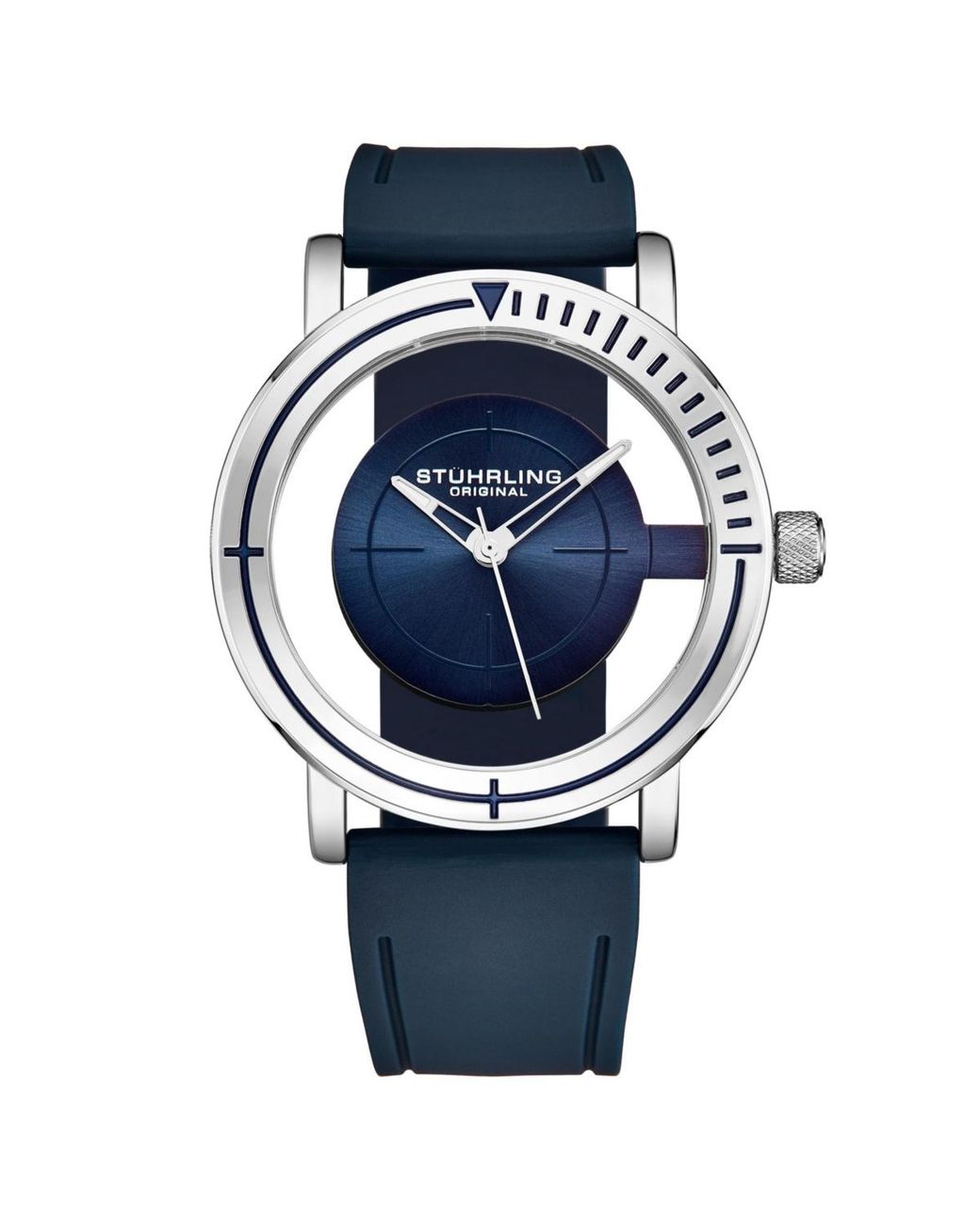 Stuhrling Men S Sniper 3915 Quartz Aviator Watch 42mm in Blue for Men ...