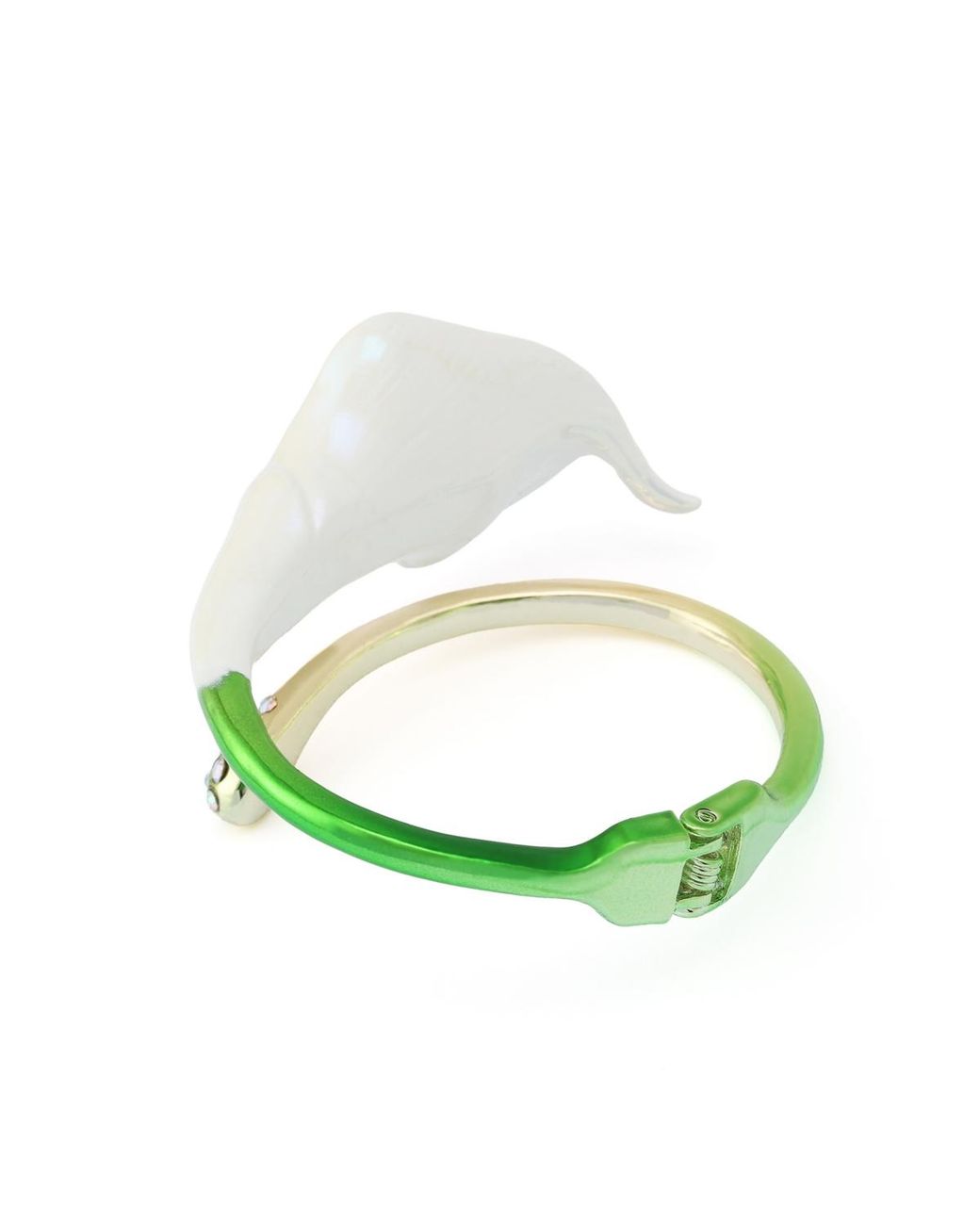 Betsey Johnson Faux Stone Betsey's Bouquet Calla Lily Bangle Bracelet ...