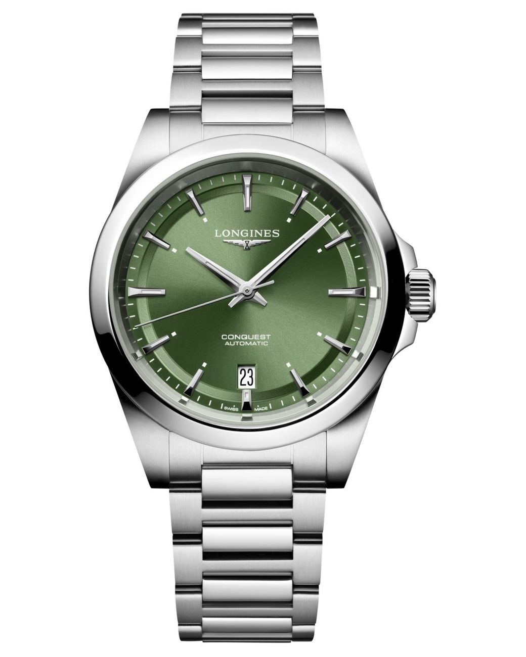 Longines Swiss Automatic Conquest Stainless Steel Bracelet Watch 38mm ...