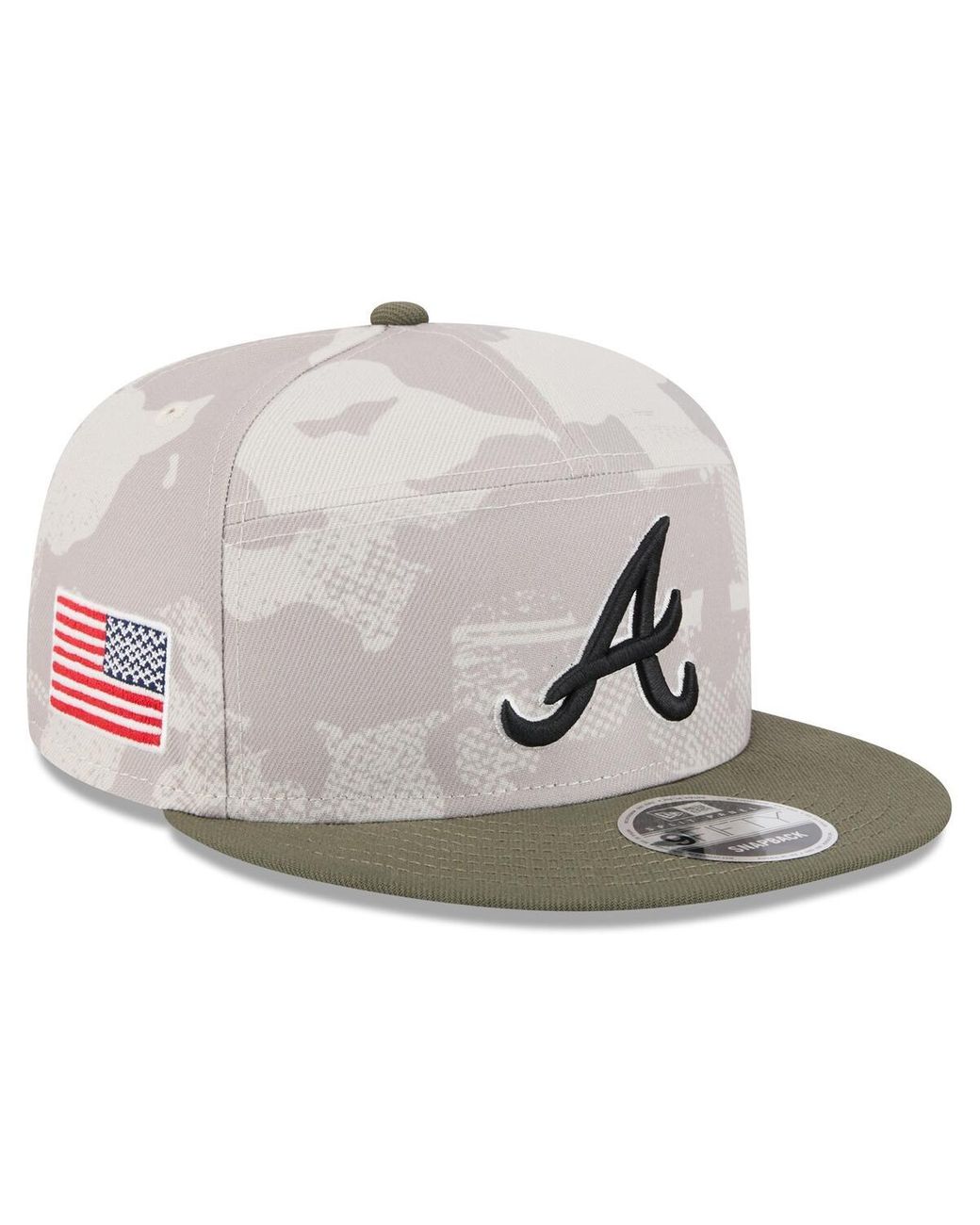 KTZ Light Beige/olive Atlanta Braves 2025 Armed Forces Day Split Panel ...