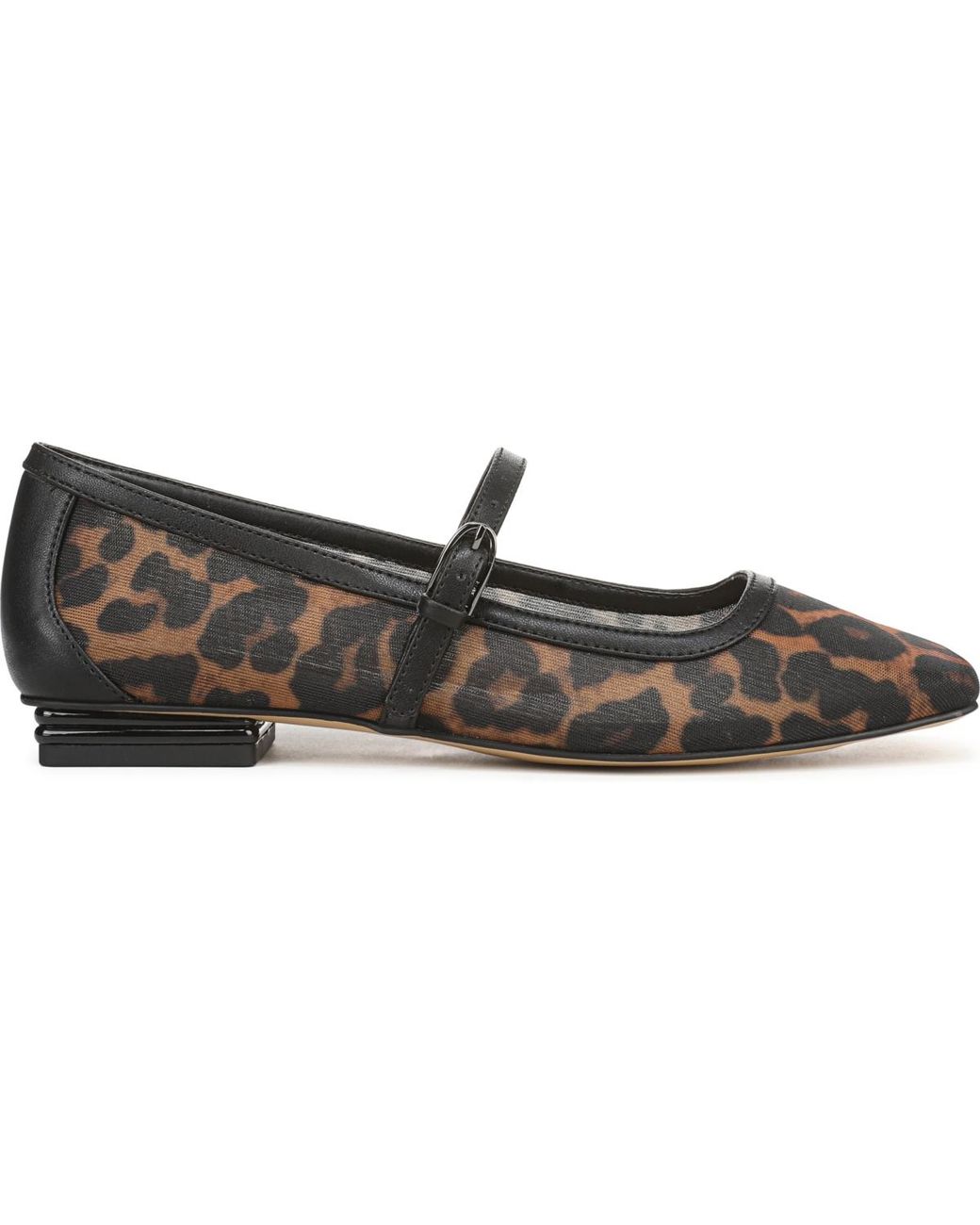 Franco Sarto Tinsley Square Toe Mary Jane Flats in Black | Lyst