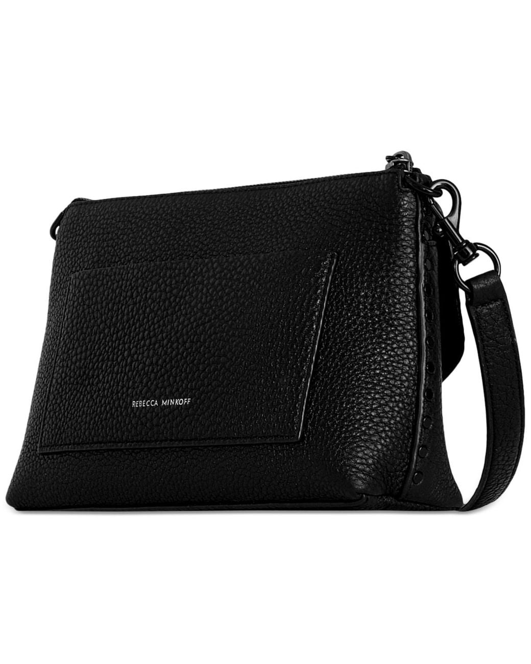 Rebecca Minkoff Darren Small Leather Top Zip Crossbody in Black | Lyst