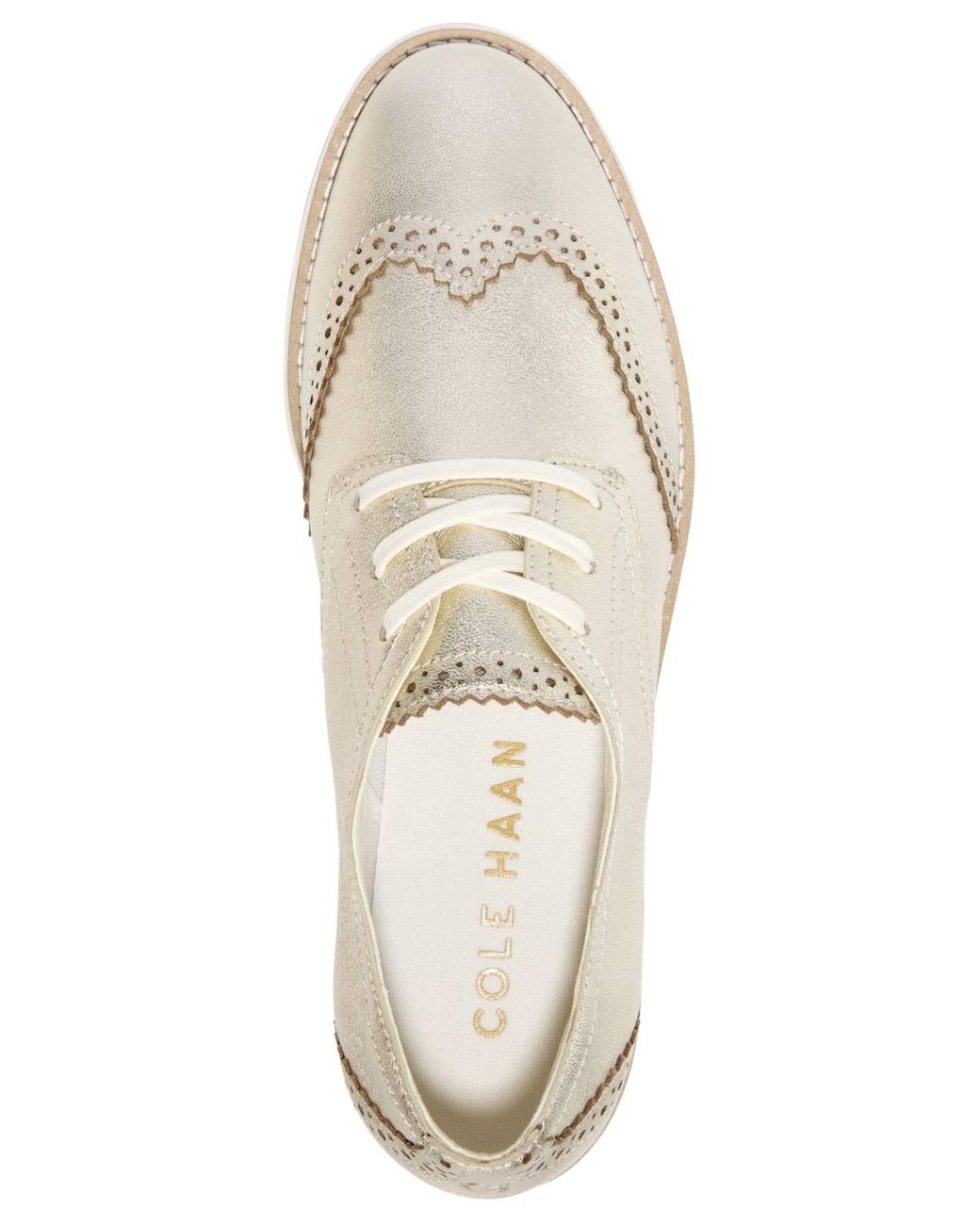 Cole Haan Grand City Platform Oxford Flats in White | Lyst