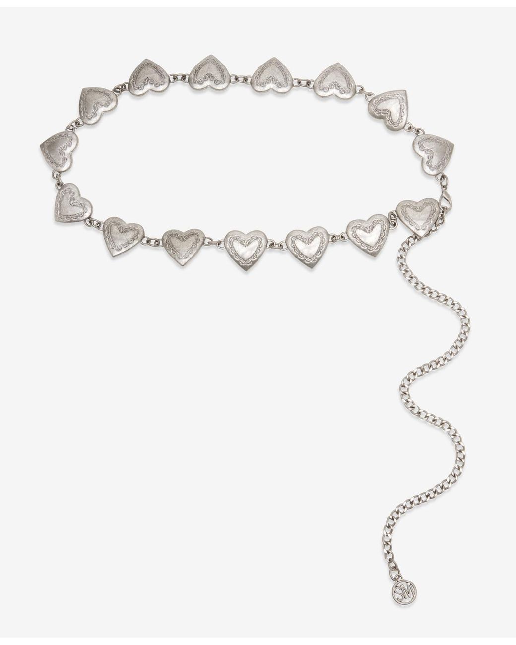Steve Madden Heart Conch Chain Belt in White | Lyst