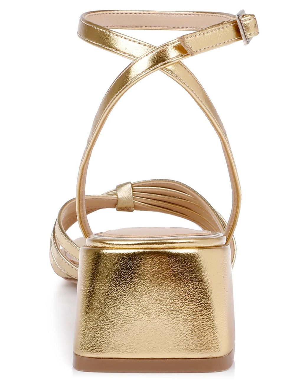 Badgley Mischka Pasco Square Toe Dress Sandals in Metallic | Lyst