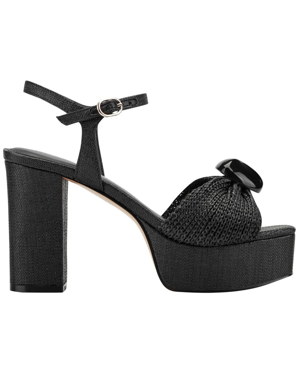 Marc Fisher Candey Platform Block Heel Sandals in Black | Lyst