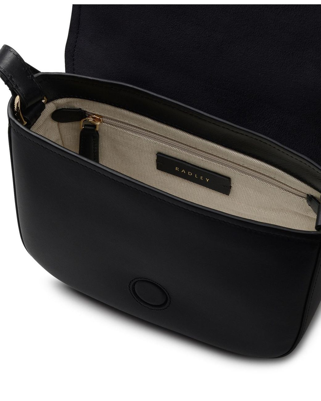 Radley To The Moon Small Flap Over Crossbody Bag in Black | Lyst