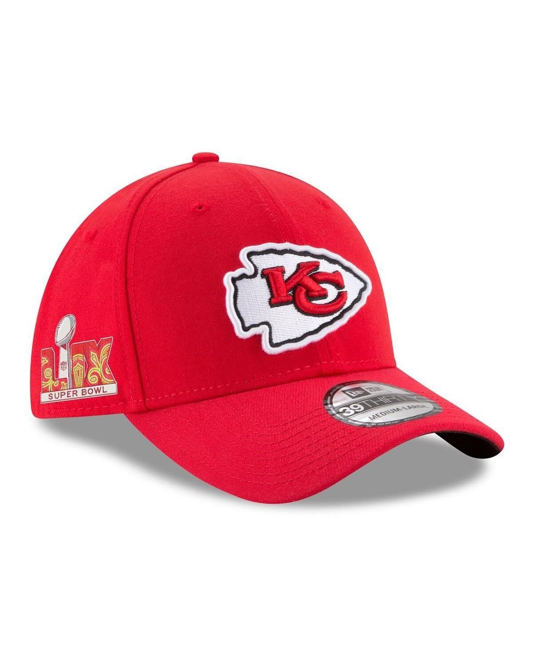 KTZ Kansas City Chiefs Super Bowl Lix Side Patch 39thirty Flex Hat in ...