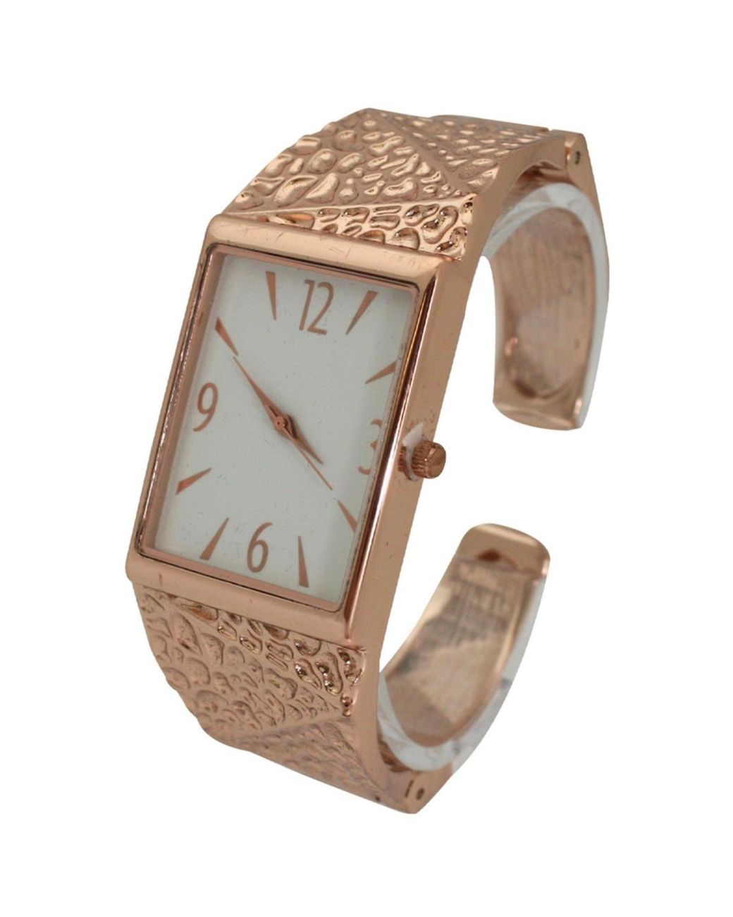 Olivia Pratt Textured Metallic Bangle Watch in Natural | Lyst