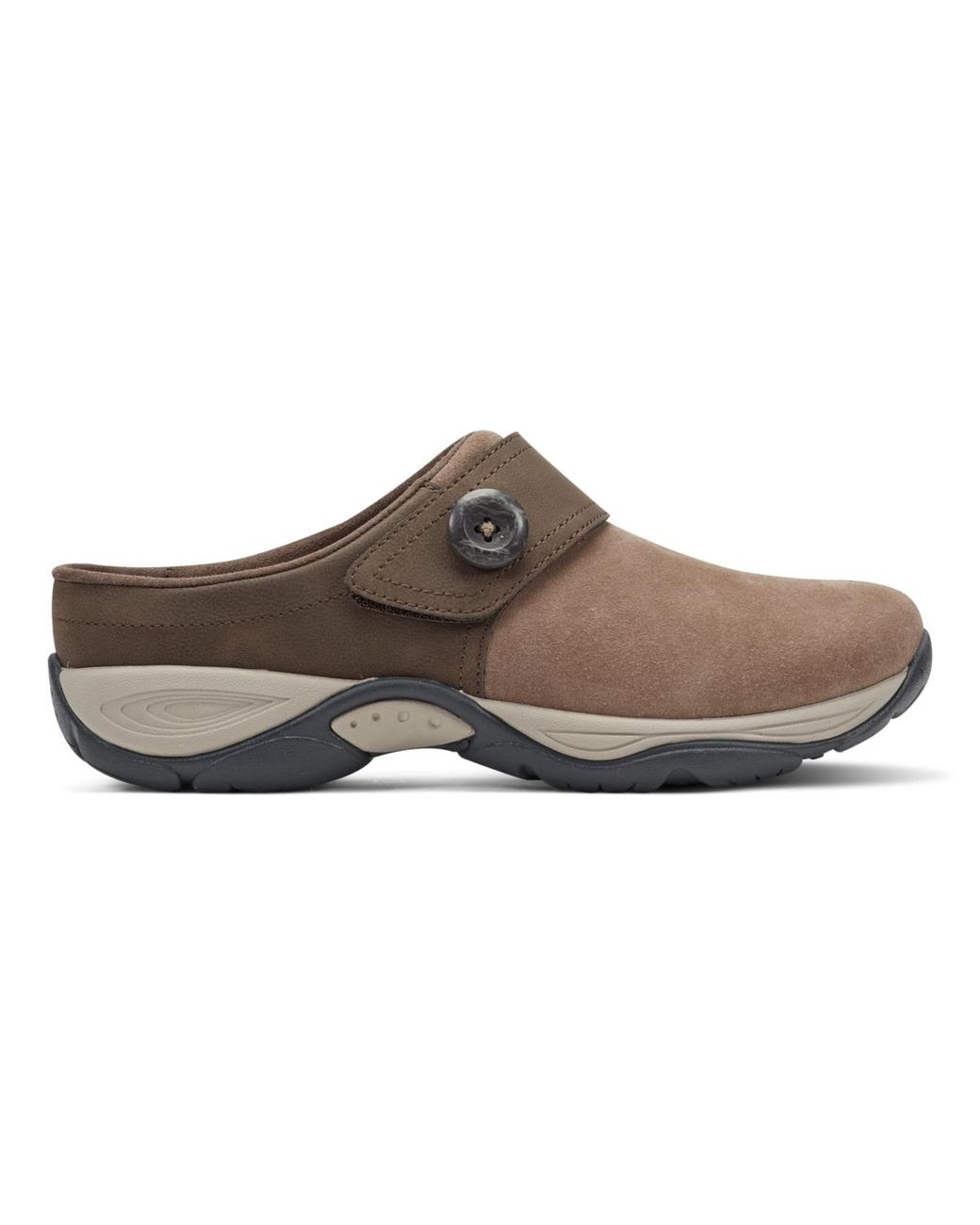 Easy Spirit Edline Button Strap Slip-on Mules in Brown | Lyst