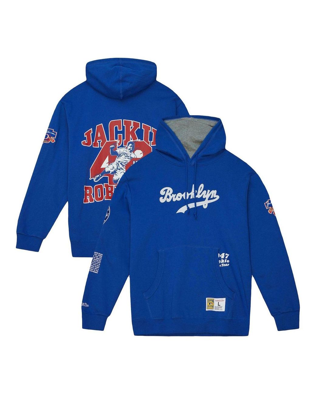 Mitchell & Ness Jackie Robinson Royal Brooklyn Dodgers Cooperstown ...