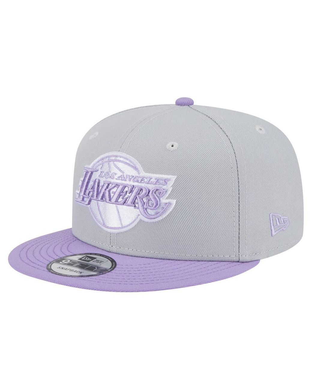 KTZ Gray/purple Los Angeles Lakers Color Pack Two-tone 9fifty Snapback ...