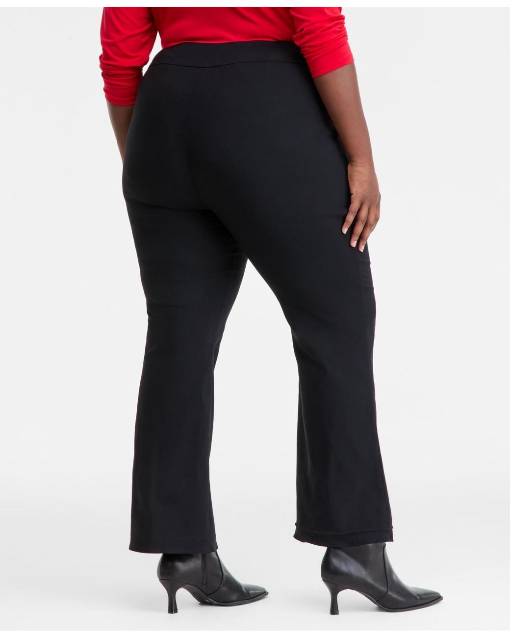 INC International Concepts Plus Size Mid-rise Bootcut Pants in Black | Lyst