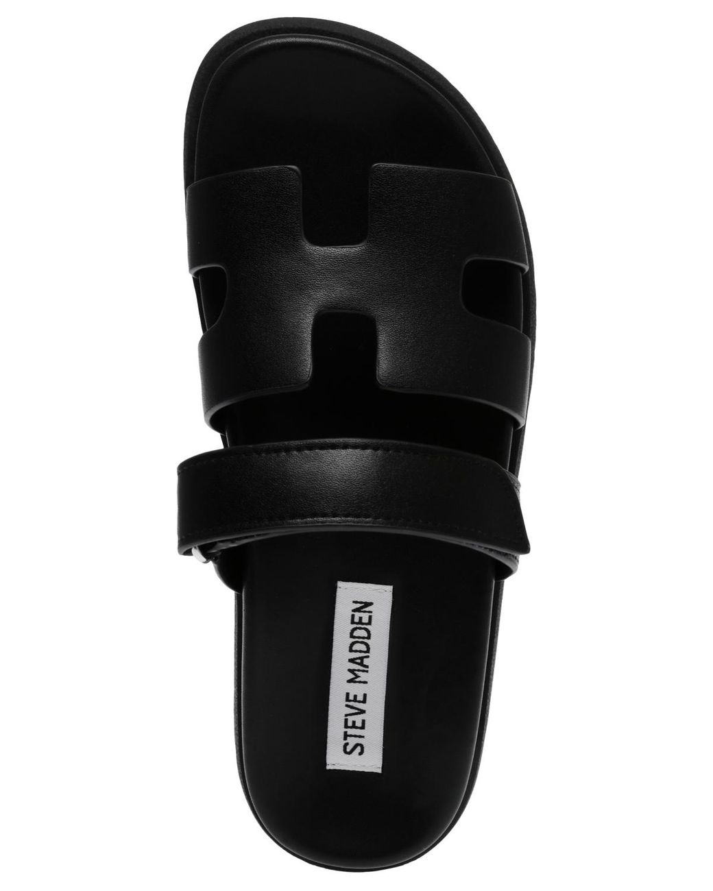 Steve Madden Mayven Footbed Slide Sandals in Black | Lyst