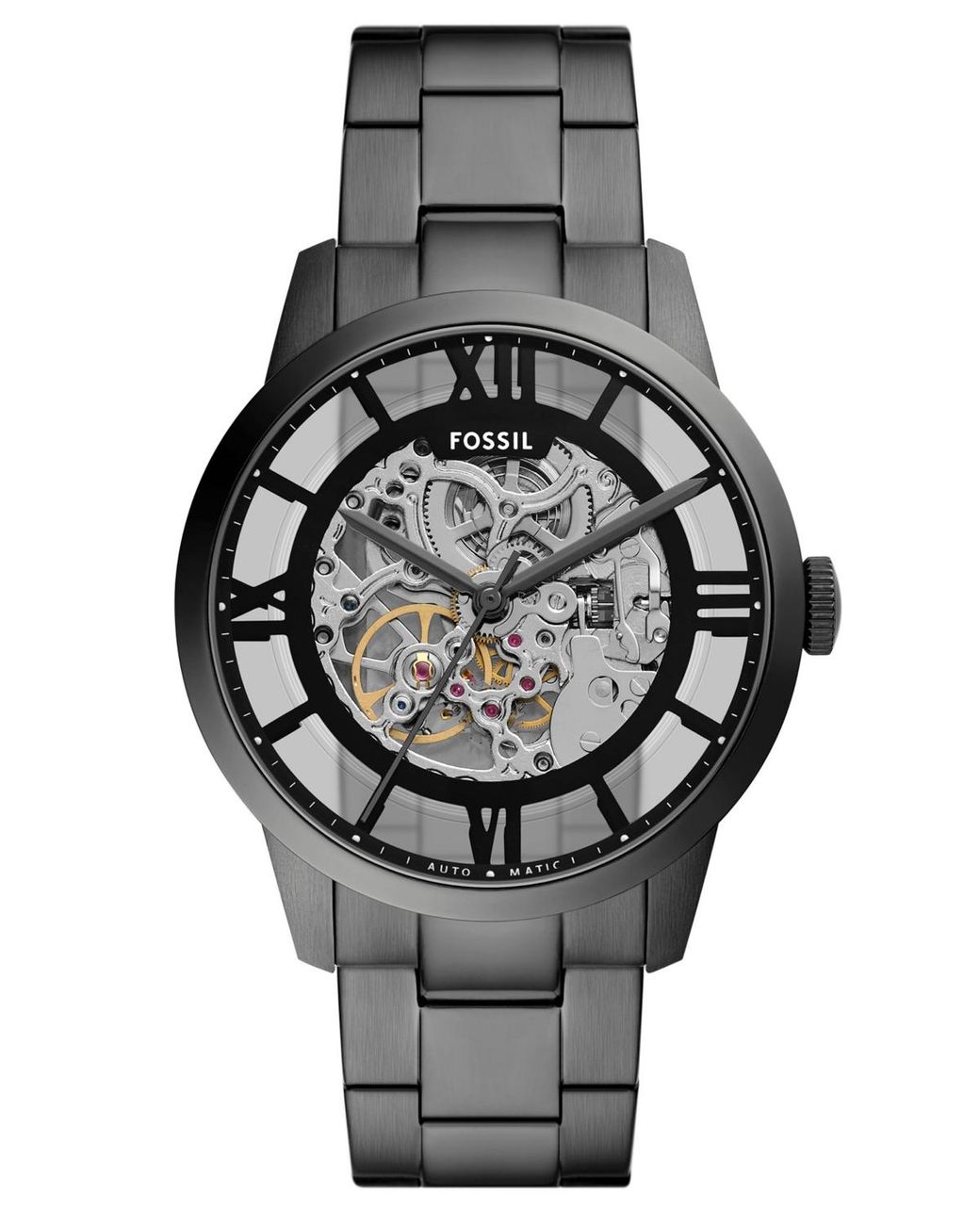Fossil Townsman Automatic Gunmetal Stainless-steel Watch in Gray for ...