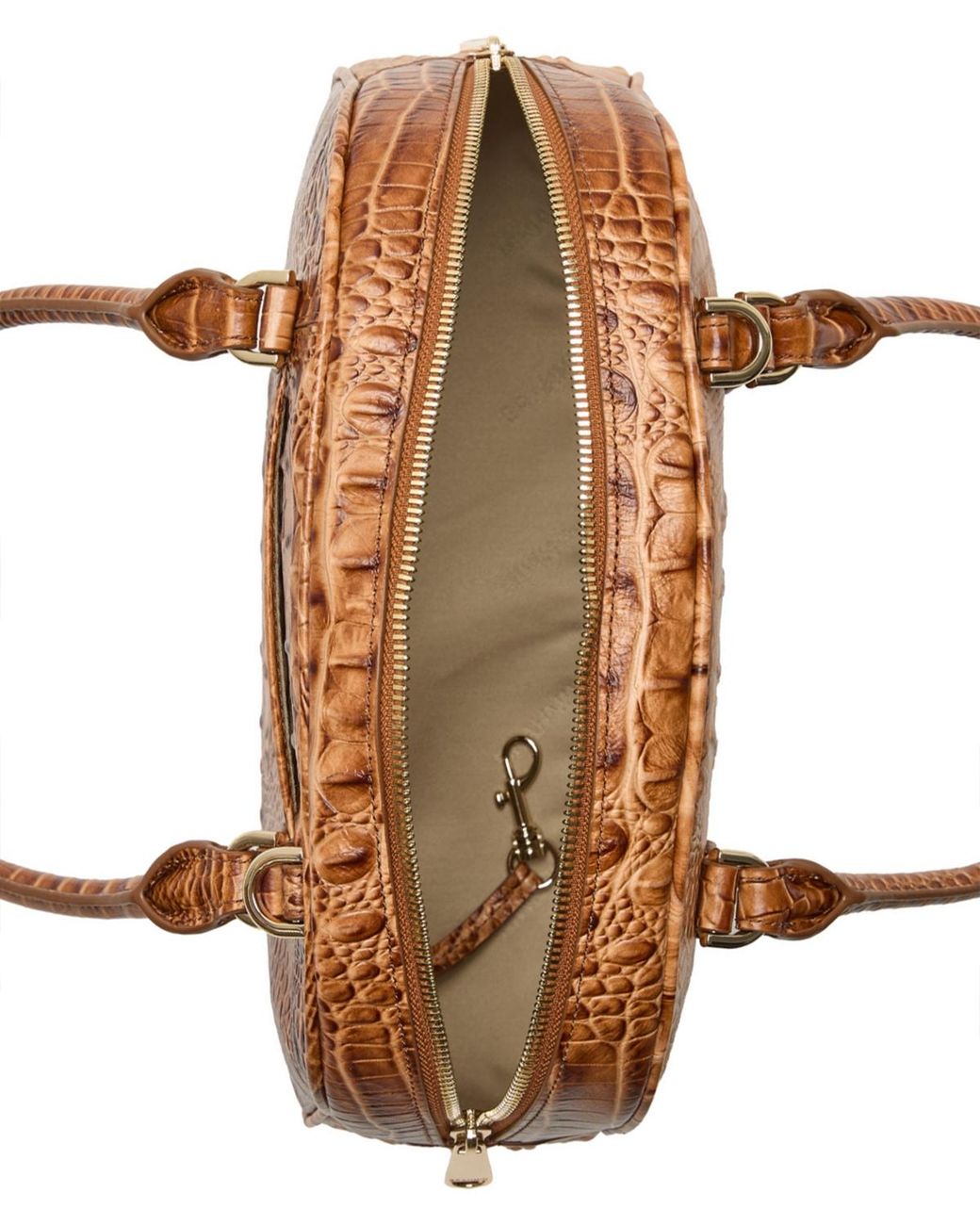Brahmin Angie Alden Road Leather Medium Satchel Bag in Brown | Lyst