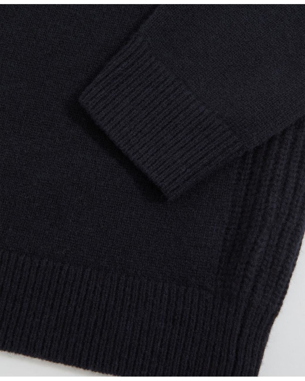 Reiss Wool-cashmere Reverse-seam Sweater in Black for Men | Lyst