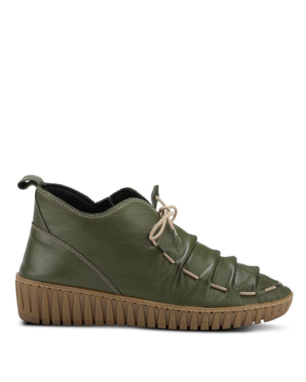Spring Step Azura Nespea Premium Leather Slip-on Wedge in Green | Lyst