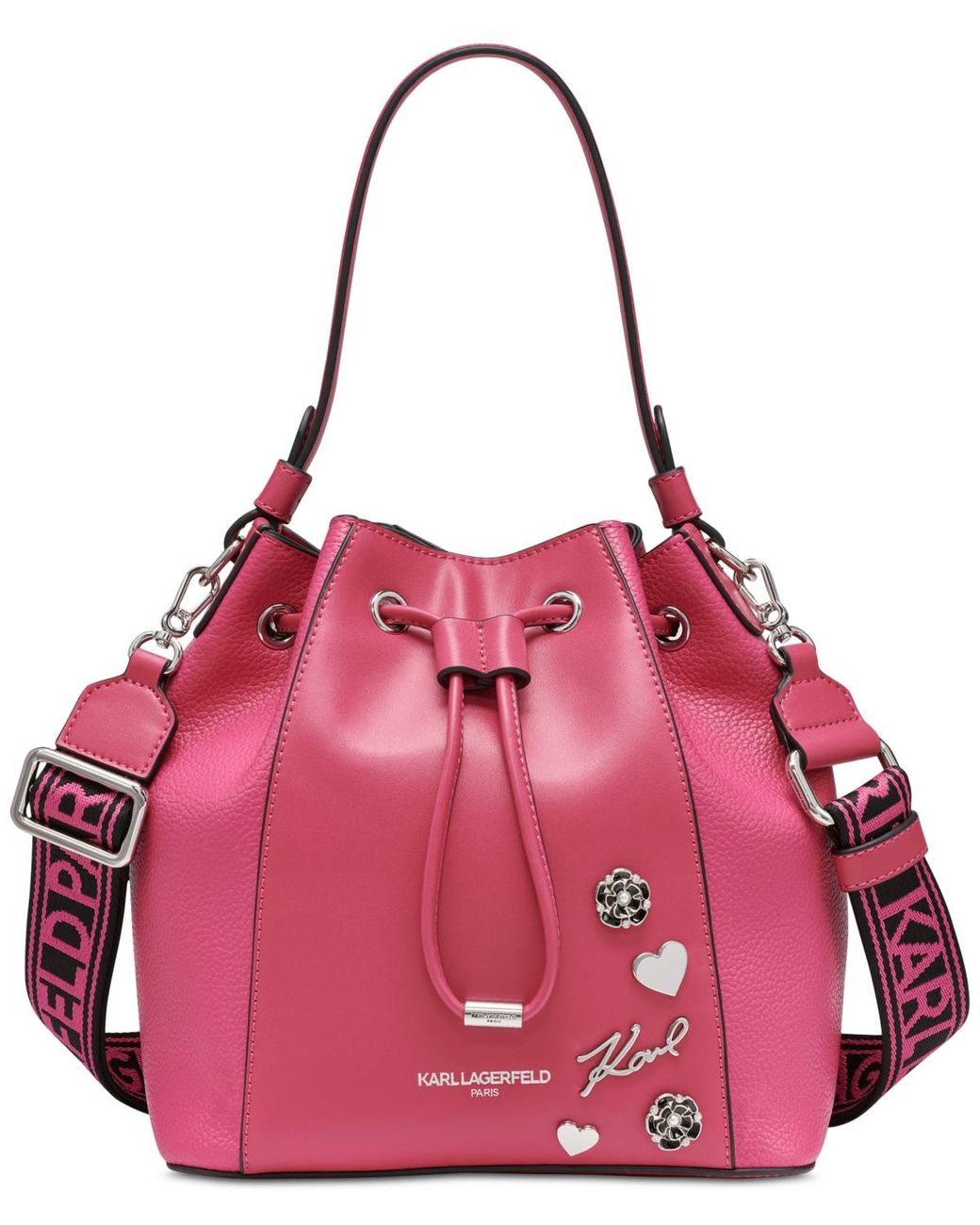 Karl Lagerfeld Adele Bucket Bag in Pink | Lyst