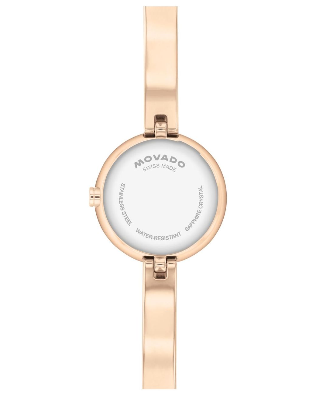Movado Museum Bangle Round Swiss Quartz Mid Rose Watch in White | Lyst