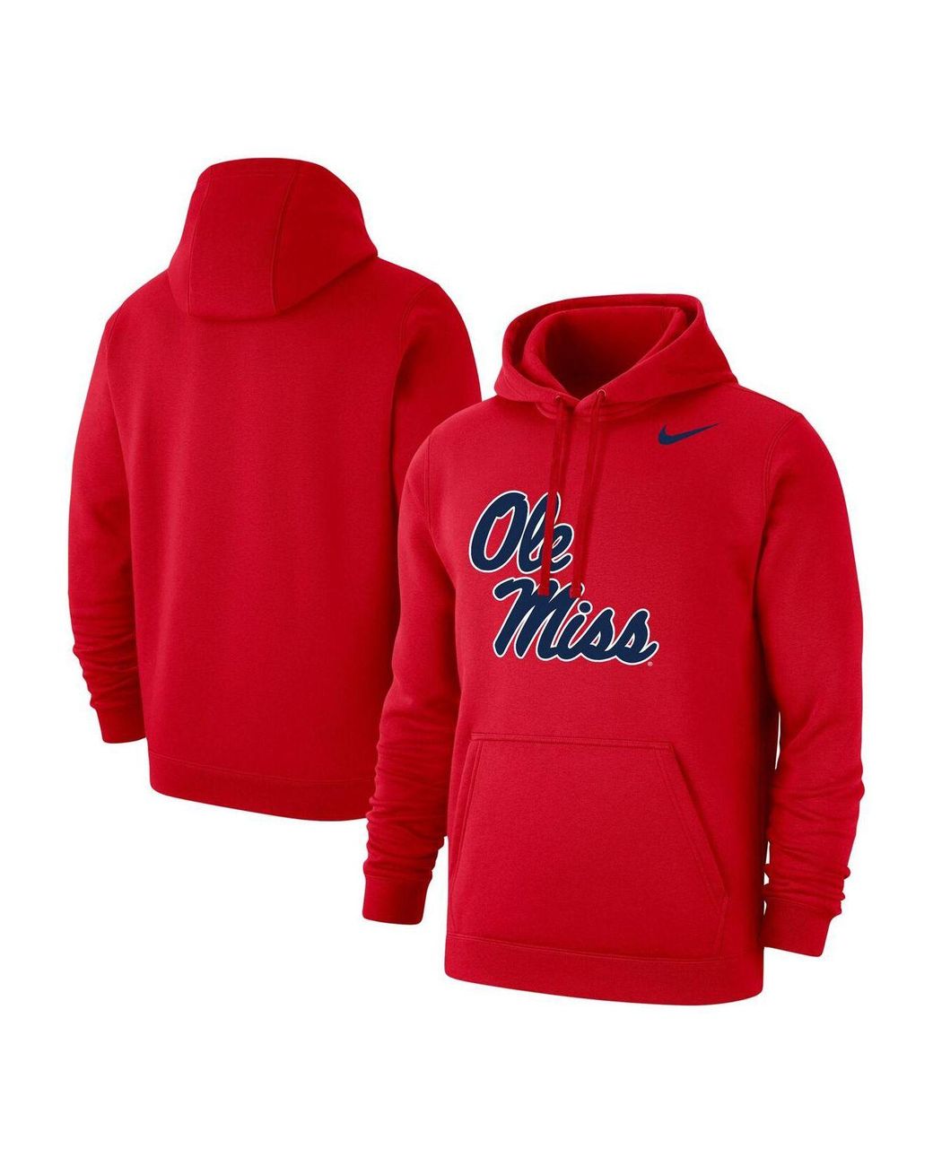 Nike Red Ole Miss Rebels Logo Club Pullover Hoodie For Men Lyst